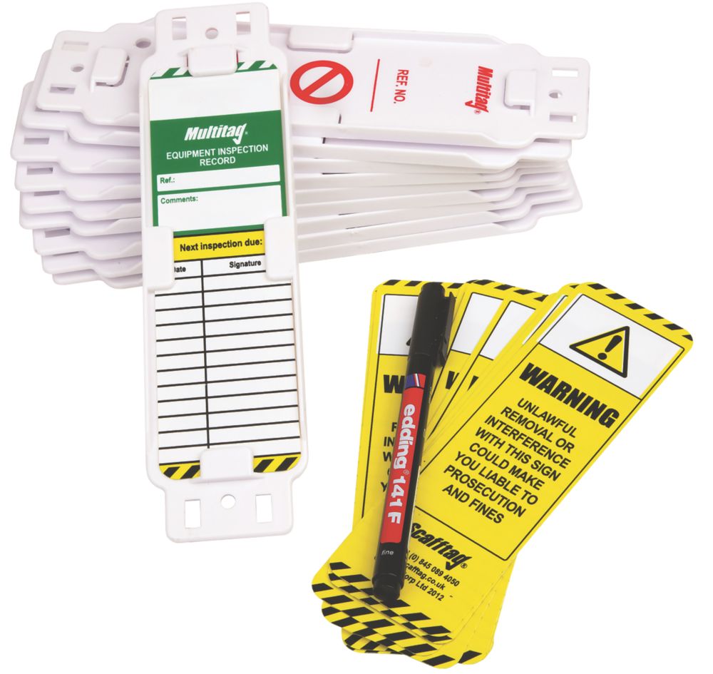 Scafftag Multitag Kit | Safety Signs | Screwfix.com