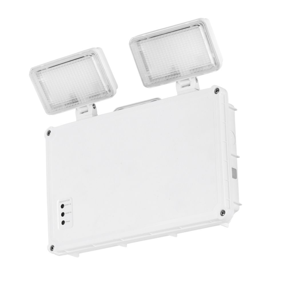 Aurora Non-Maintained Emergency LED Twin Spot Bulkhead w/Self-Test ...