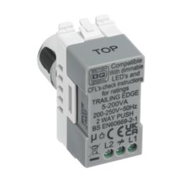 British General Nexus Grid 2-Way LED Grid Dimmer Switch Polished Chrome ...