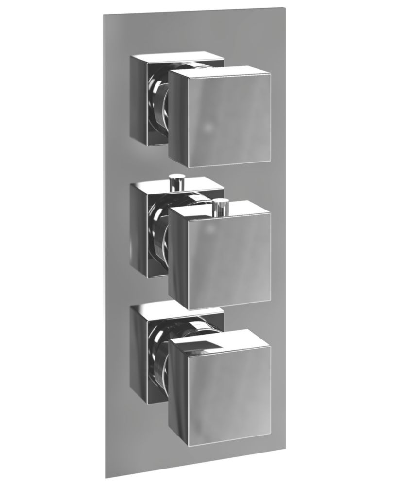 ETAL Veda Concealed 3 Outlets Thermostatic Chrome Shower Valve With ...
