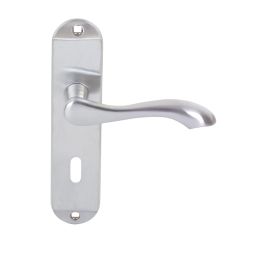 Smith & Locke Cadenza Fire Rated LoB Lock Door Handles Pair Satin ...