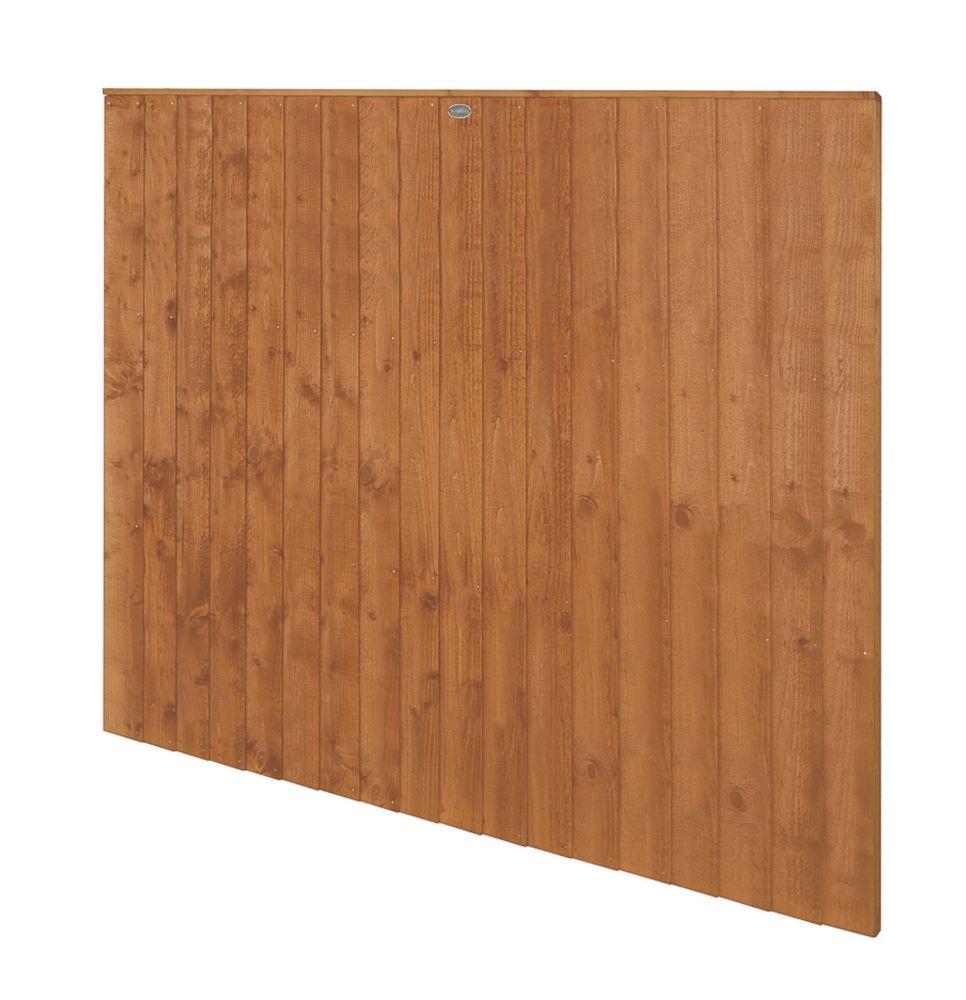 Forest Vertical Board Closeboard Fence Panels Golden Brown 6' x 5' Pack ...