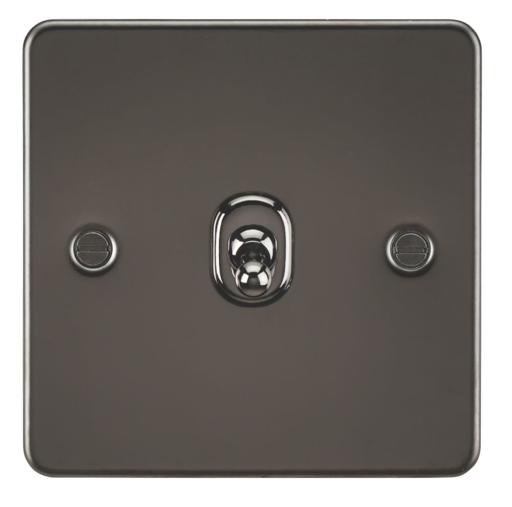 Knightsbridge 10AX 1-Gang 2-Way Light Switch Gunmetal - Screwfix