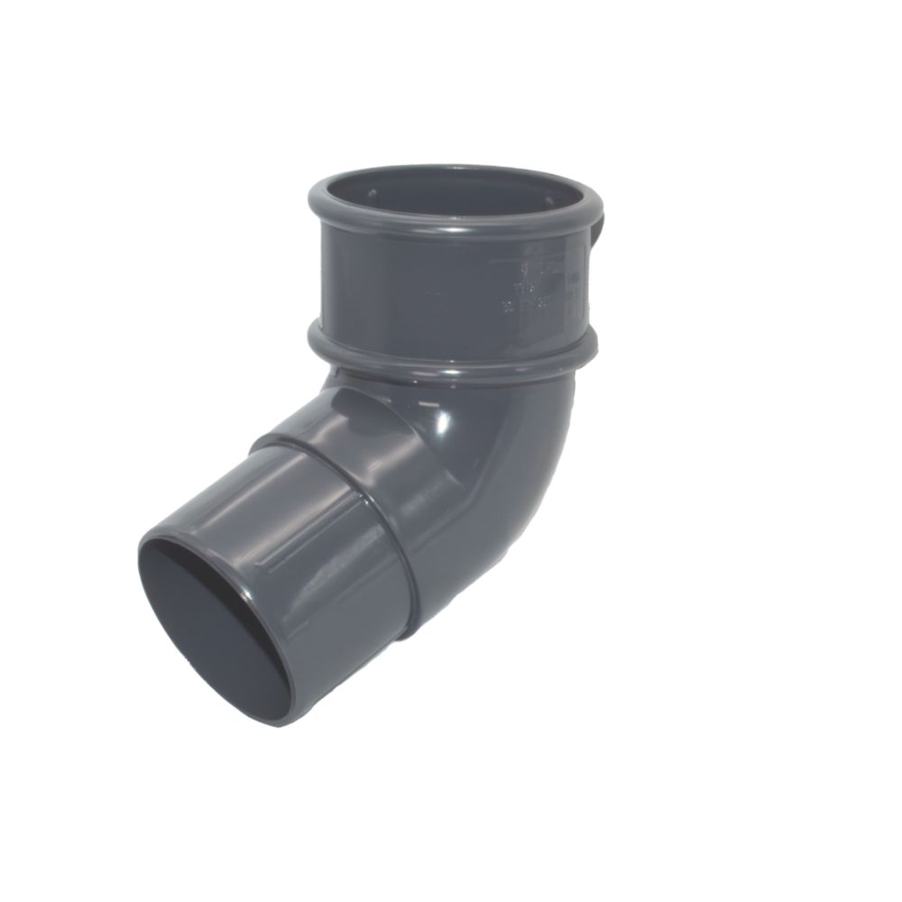 FloPlast MiniFlo 112.5° Round Offset Downpipe Bend Anthracite Grey 50mm - Screwfix
