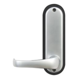 Smith & Locke Push-Button Lock w/ Handles 60mm Silver - Screwfix