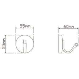 Ormara Bathroom Hook Chrome-Plated - Screwfix