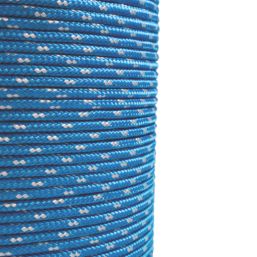 Essentials Braided Rope Blue / White 6mm x 500m - Screwfix