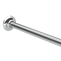 Croydex Tube Shower Rail Aluminium Chrome 1400-2600mm - Screwfix