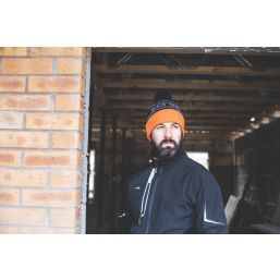 Scruffs Trade Bobble Hat Black/Orange - Screwfix