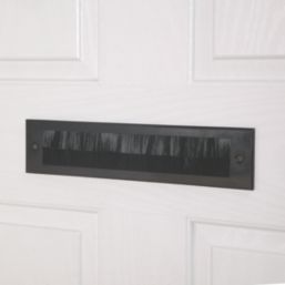 Stormguard Brush Letter Plate Draught Excluder Black 338mm x 75mm ...
