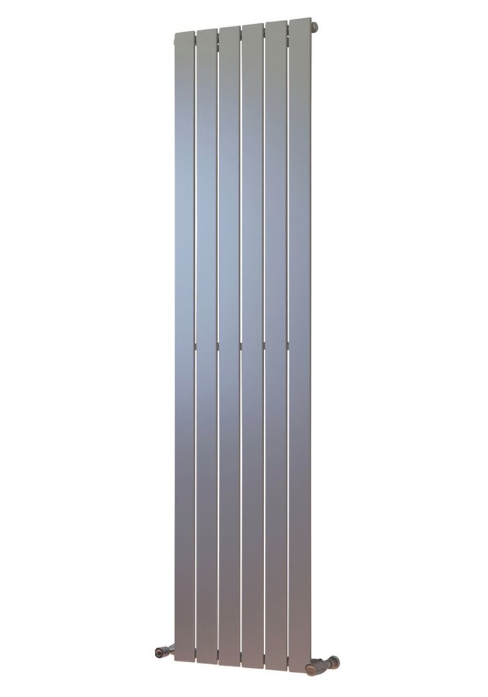 Ximax 1800mm x 445mm 2925BTU Silver Vertical Designer Radiator - Screwfix