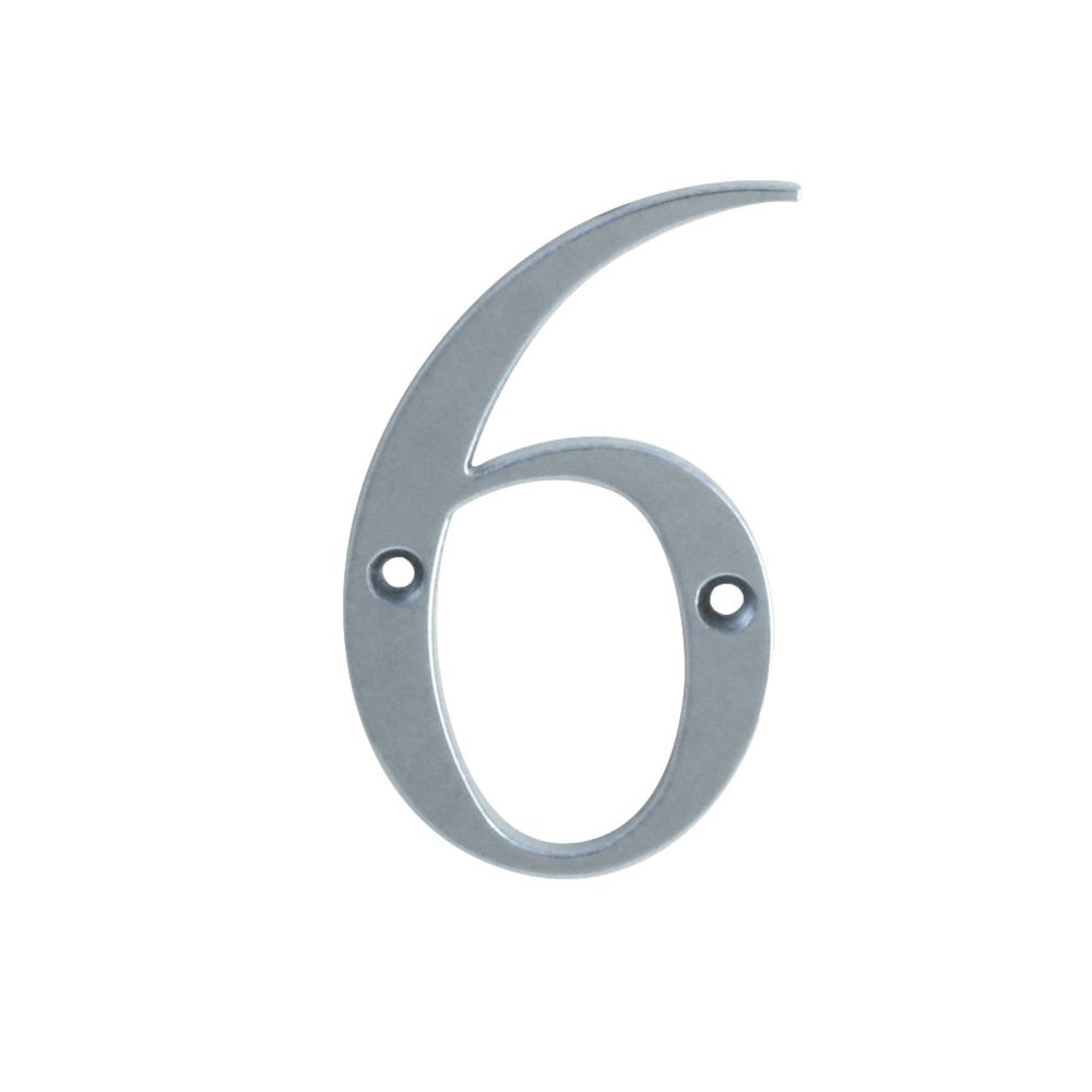 Fab & Fix Door Numeral 6, 9 Polished Chrome 80mm | House Numbers ...