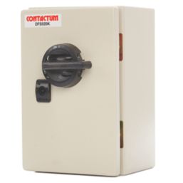 Contactum DFS020K 20A 3P+N+E Fused 3-Phase Enclosed Switch Fuse - Screwfix