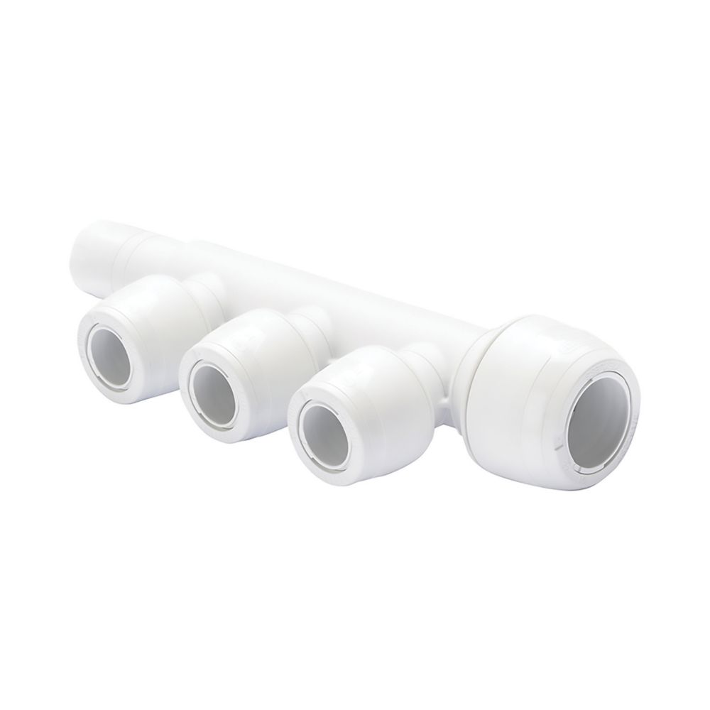 Hep2O Plastic Push-Fit Reducing 3 Port Keyless Spigot Manifold (Same ...