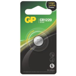 GP Batteries CR1220 3V Coin Cell Lithium Battery - Screwfix