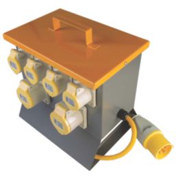 Defender 16-32A 6-Way MCB Splitter 4.7m 110V - Screwfix