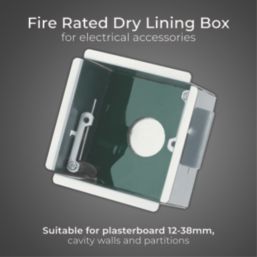 British General Fire Rated 1-Gang Dry Lining Box 47mm - Screwfix