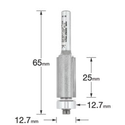 Trend T46/01X1/4TC 1/4" Straight Router Cutter 12.7mm x 25mm - Screwfix