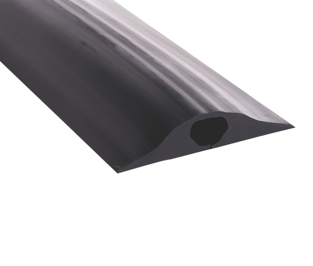 COBA CablePro HD1 Heavy Duty Cable Cover 3m Black - Screwfix