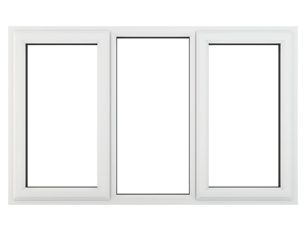 Crystal Left & Right-Hand Opening Clear Triple-Glazed Casement White ...