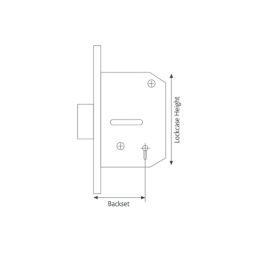 Yale 5 Lever Polished Chrome Mortice Deadlock 64mm Case - 45mm Backset ...