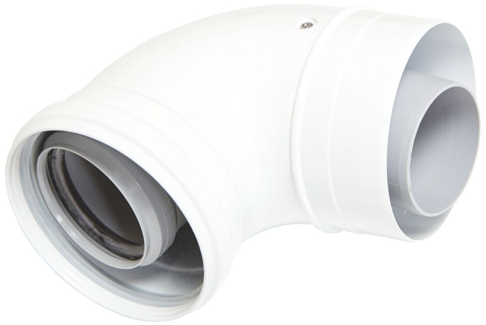 Ideal Heating Flue Elbow Kit 60/100mm 90° - Screwfix