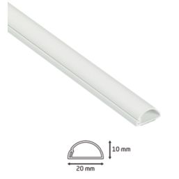 D-Line Plastic White Micro+ Self-Adhesive Trunking & Accessory Set 34 ...