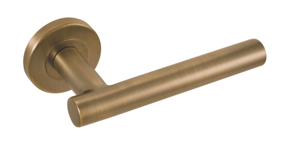 Eclipse Precision T-Bar Fire Rated Lever on Rose Door Handle Pair ...