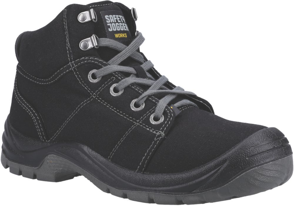 Safety Jogger FS330 Size 7 Black Steel Toe Cap Safety Boots - Screwfix