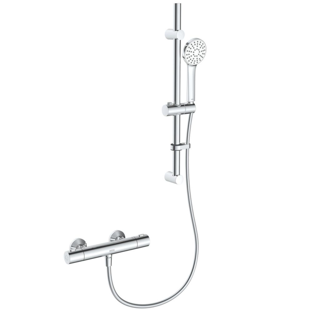Bristan Vanta Rear-Fed Exposed Chrome Thermostatic Bar Mixer Shower ...