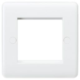 Knightsbridge Curved Edge 2-Module Modular Faceplate White - Screwfix