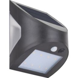 Luceco Prysm Outdoor LED Solar With PIR Sensor Black 300lm - Screwfix