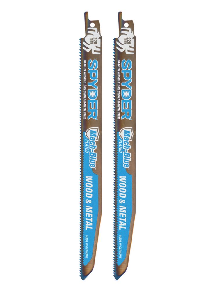 Spyder Mach-Blue Multi-Material Reciprocating Saw Blades 300mm 2 Pack ...