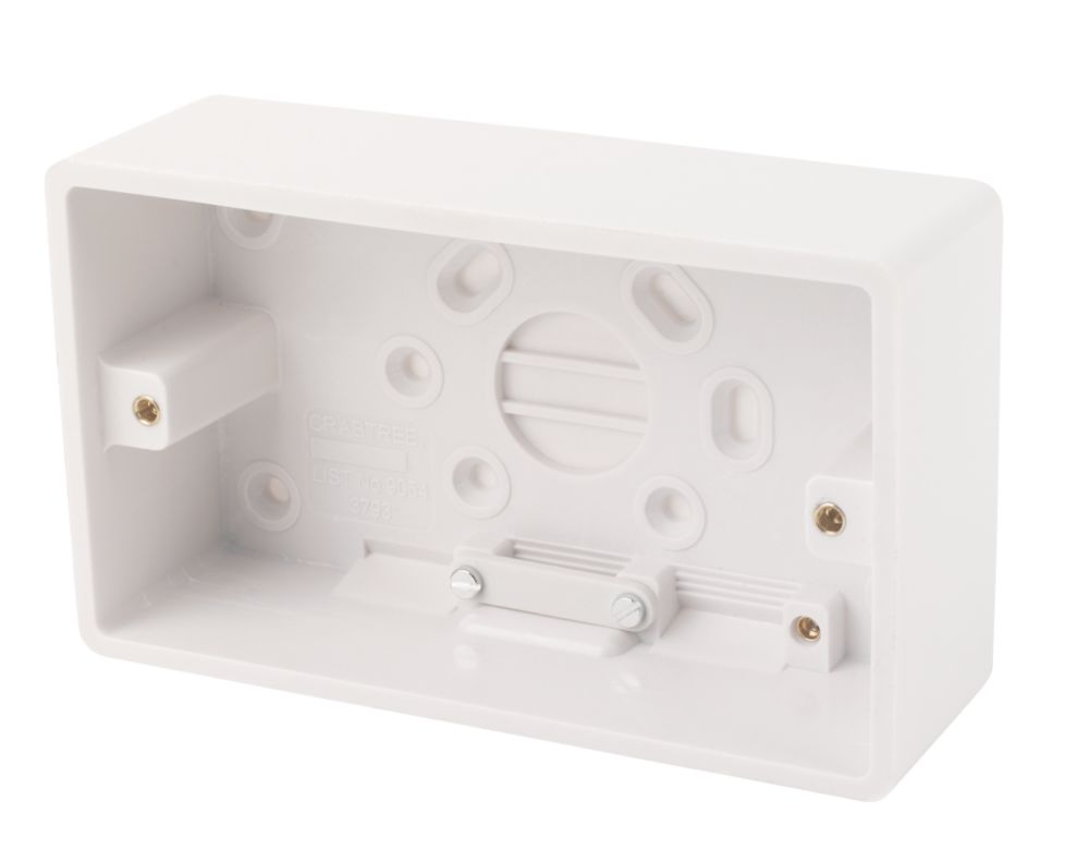 44 mm Surface Pattress Back Boxes | Wiring Accessories | Screwfix.com