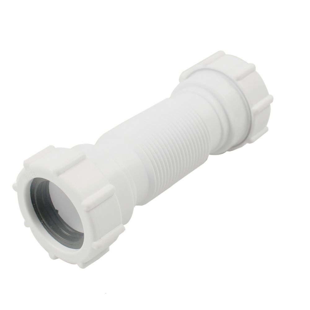Flomasta Flexible Compression Waste Pipe White 32-36mm x 157-242mm ...