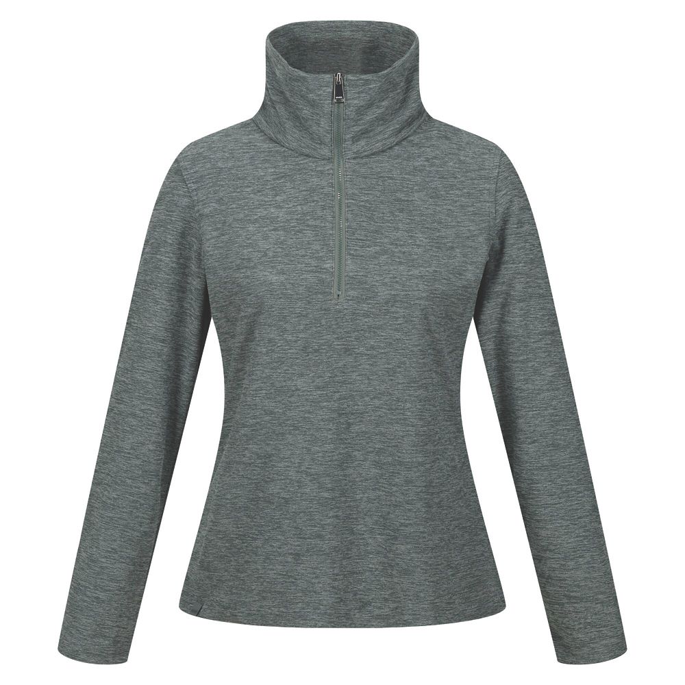 Regatta Kizmit Half Zip Womens Fleece Dark Forest Green Marl Size 12 ...