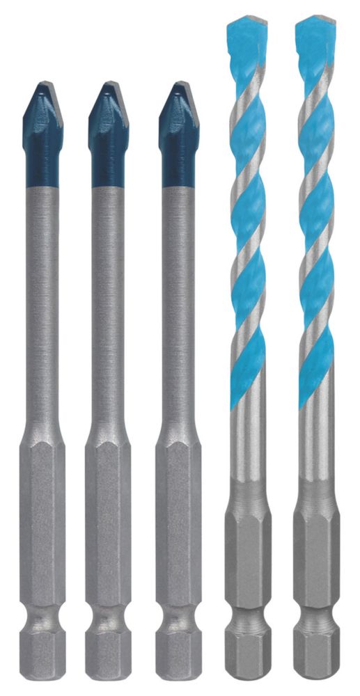 Bosch Expert Ceramic & Multi-Construction Drill Bit Set 5 Pieces - Screwfix