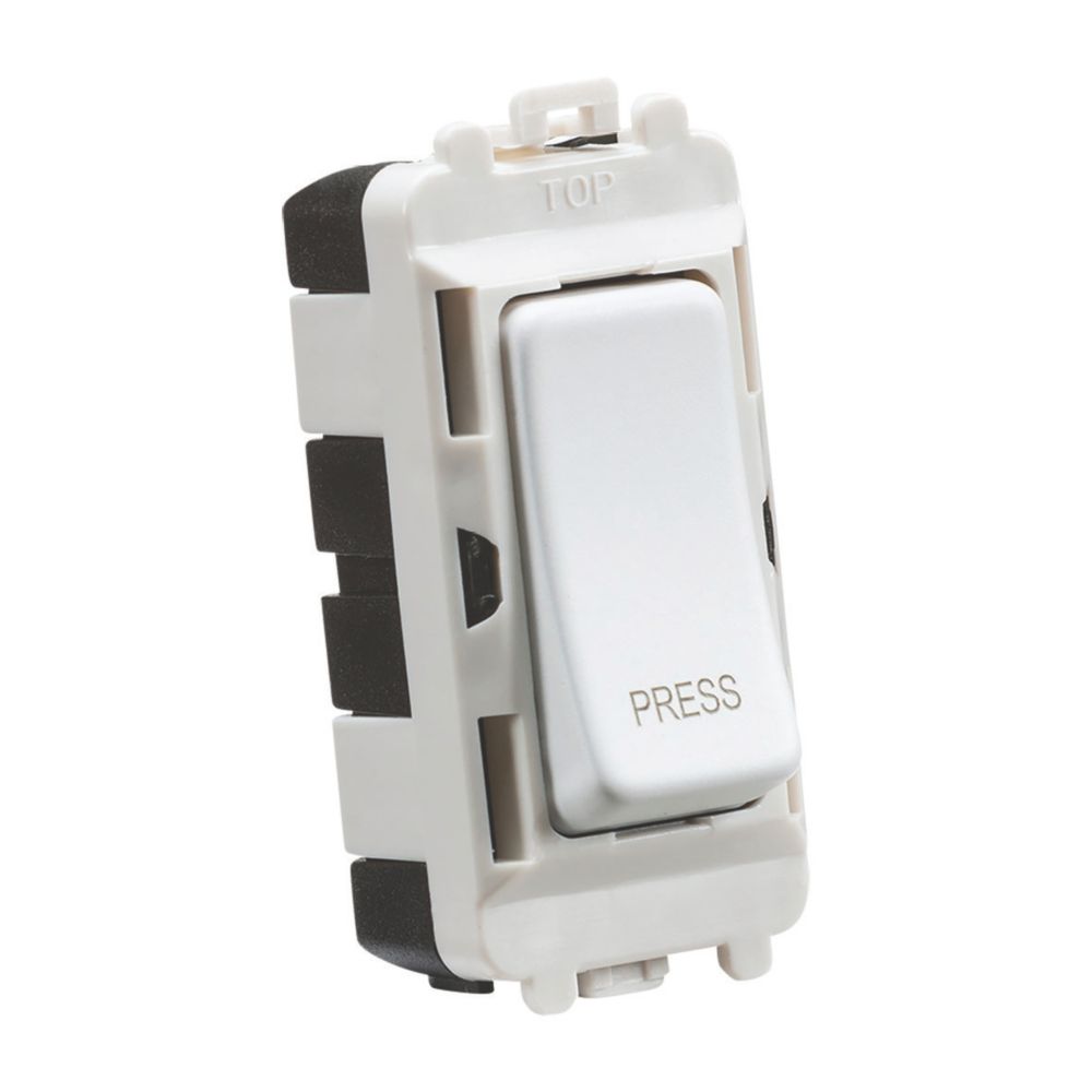 Knightsbridge 20AX 2-Way Grid Retractive Switch Module 'Press' Matt ...
