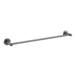 Bristan Round Towel Rail Gun Metal Grey 595mm x 72mm x 48mm - Screwfix