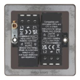 LAP 2-Gang 2-Way LED Dimmer Switch Black Nickel with Colour-Matched ...