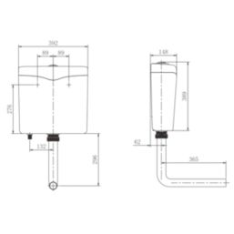 Flomasta Exposed Cistern 6Ltr - Screwfix