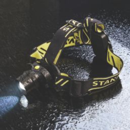 Stanley LED Head Torch Black & Yellow 300lm - Screwfix