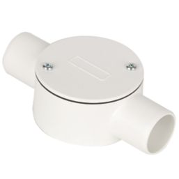 Deta TTE 2 Way 25mm Through Box White - Screwfix