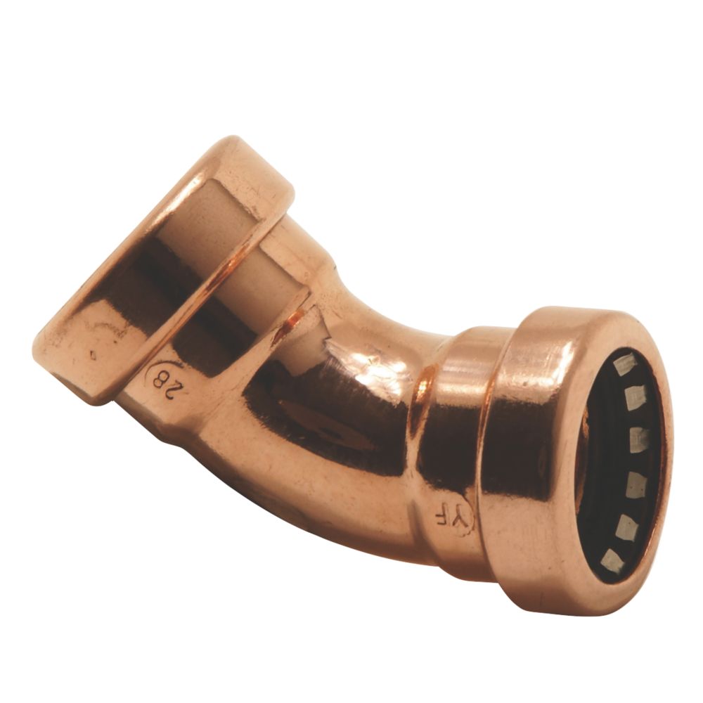 Tectite Sprint Copper Push-Fit Equal 135° Elbow 15mm | Pipe Fittings ...