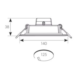 4lite Fixed LED Slim Downlight White 12W 1200lm - Screwfix