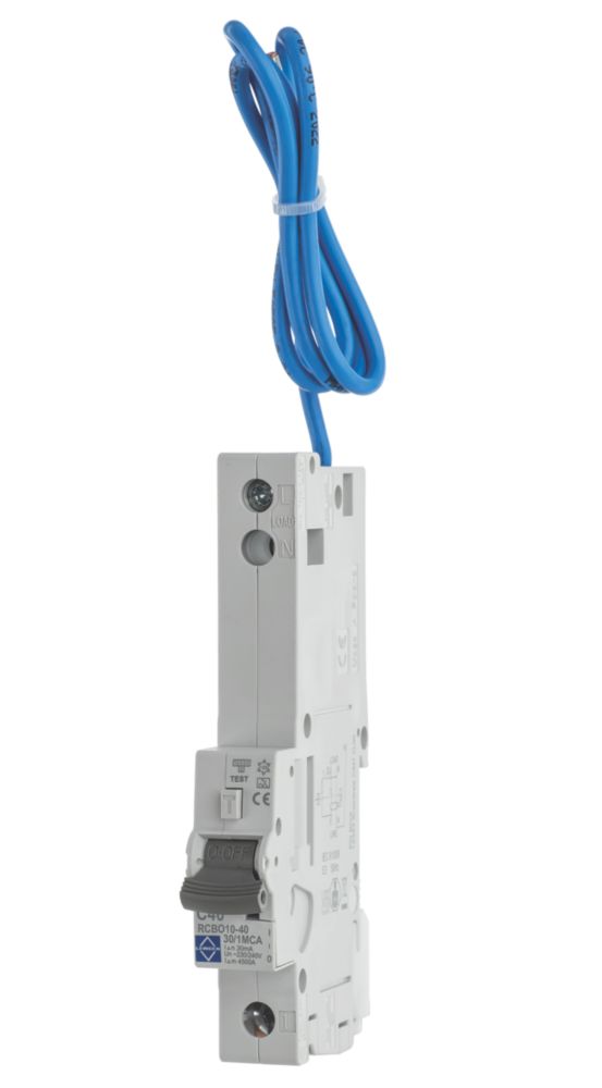Lewden 40A 30mA Type A SP C Curve RCBO - Screwfix