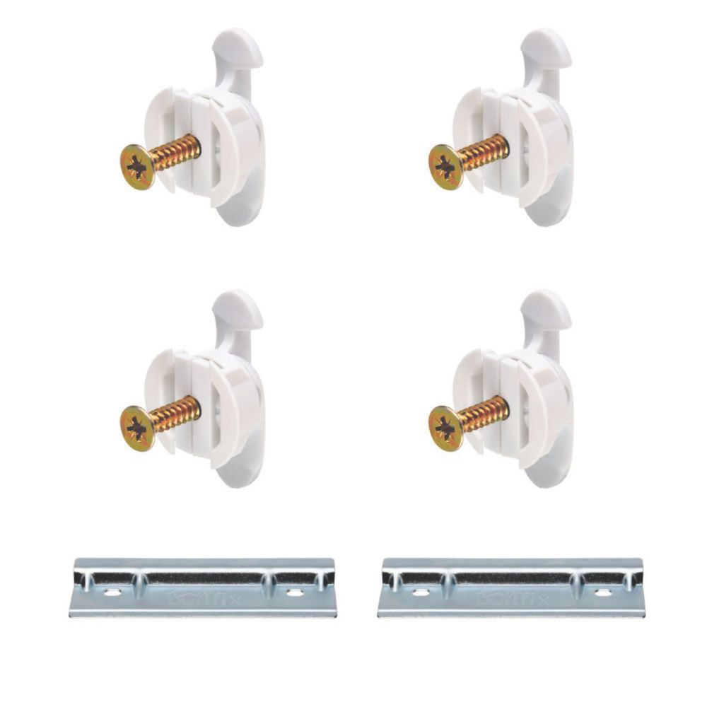 Bullfix SOL-BRK-U4 Plasterboard Kitchen Cabinet Mounting Kit 40mm x ...