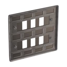 British General Nexus Metal Grid 6-Module Grid Faceplate Black Nickel ...
