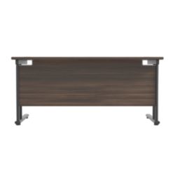 TC Group Aztec Twin Upright Rectangular Office Desk Dark Walnut/Black ...
