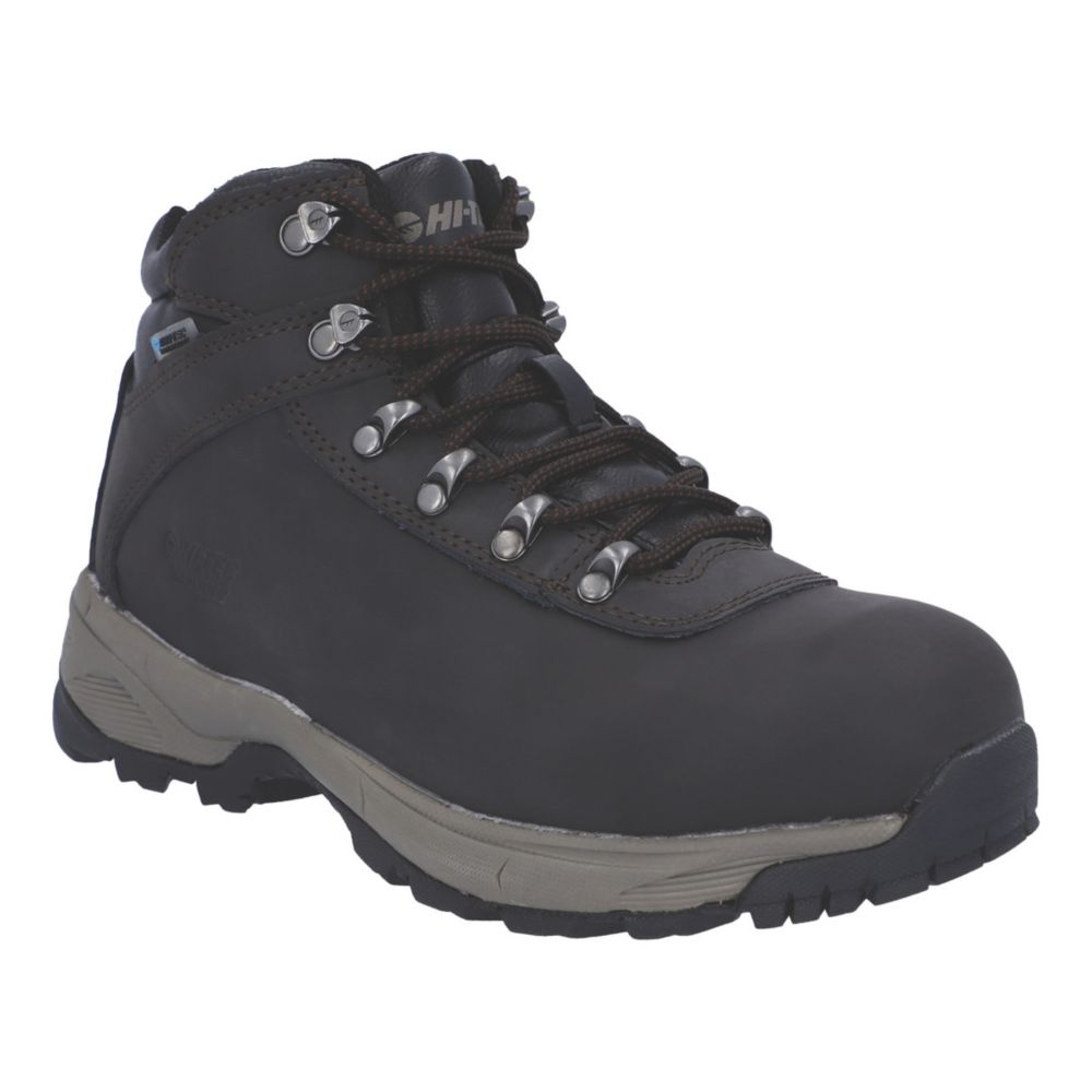 Hi-Tec Eurotrek Lite Size 4 Womens Dark Brown Waterproof Non Safety ...
